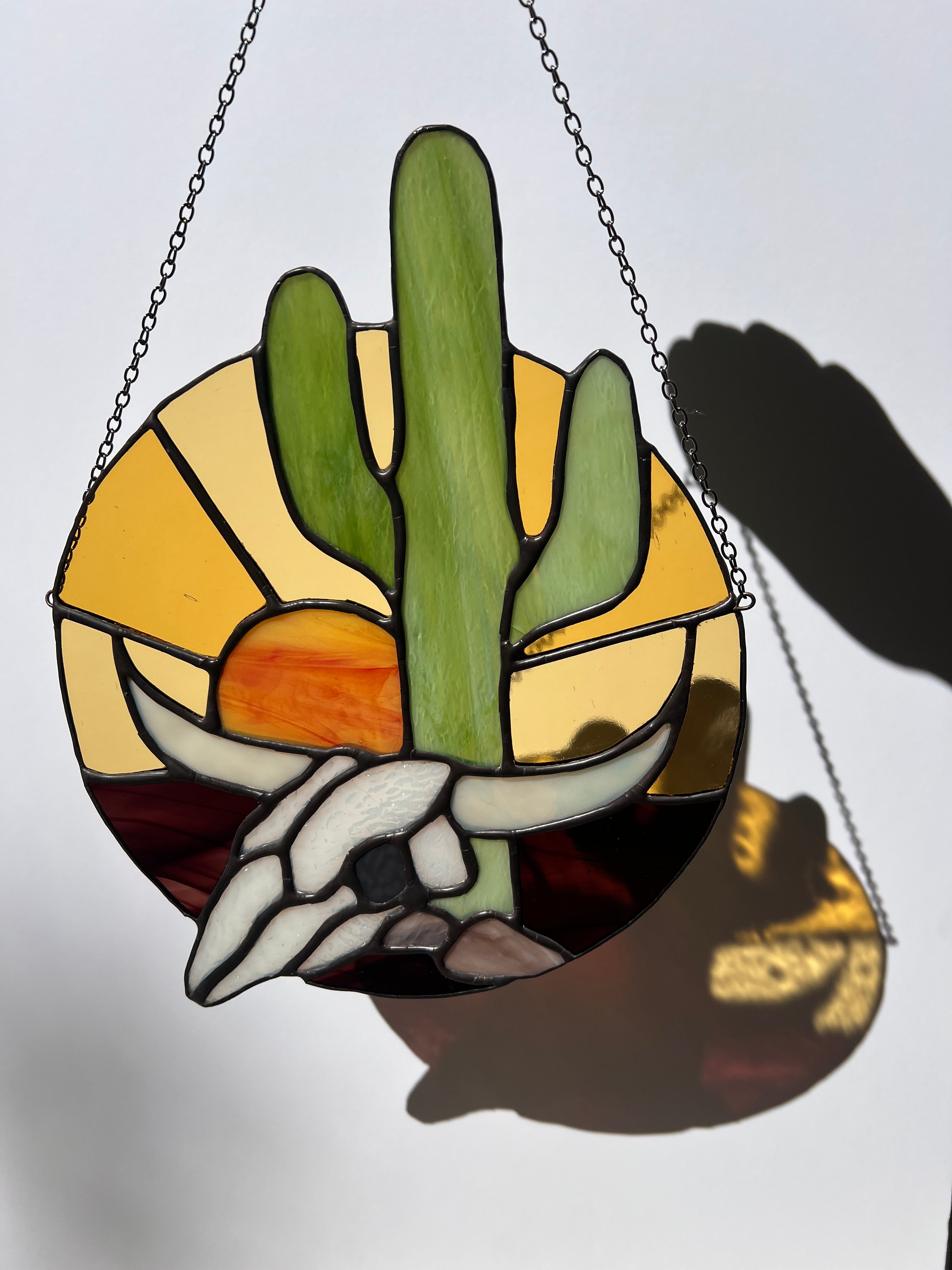 Western & American Traditional Inspired Stained Glass – Desert Willow Glass